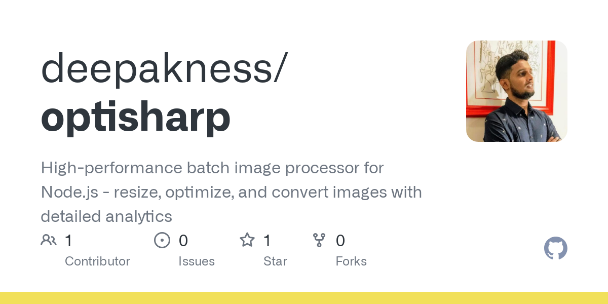 Optimizing 1,300+ Images using 'sharp' | DeepakNess